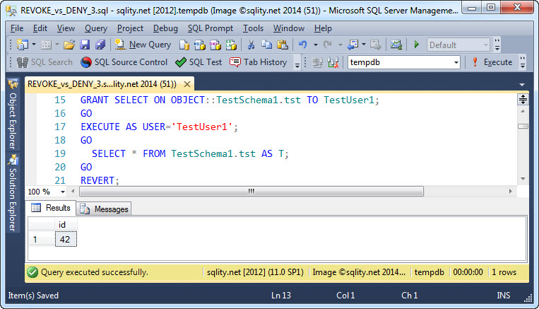 DENY Vs REVOKE Part 3 Hierarchies Of Securables Sqlity