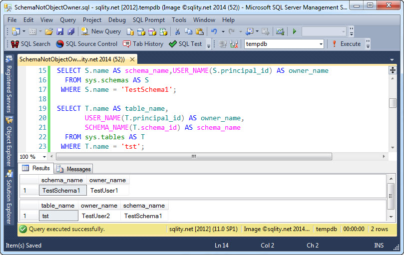 Schema Owner Vs Object Owner Who Wins Sqlity